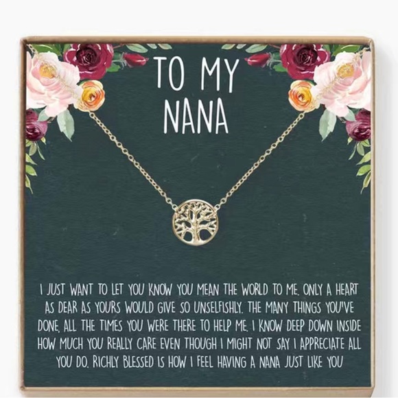 Jewelry | New Nana Tree Of Life Gold Necklace Gift Grandmother | Poshmark